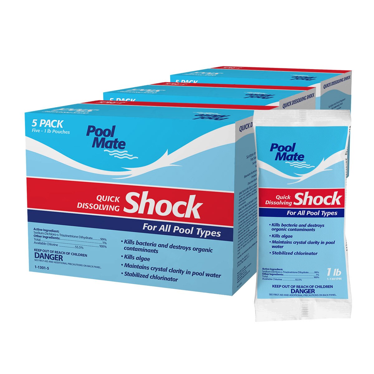 Quick Dissolving Shock - 15 x 1 Lb Bags | Splash Super Center