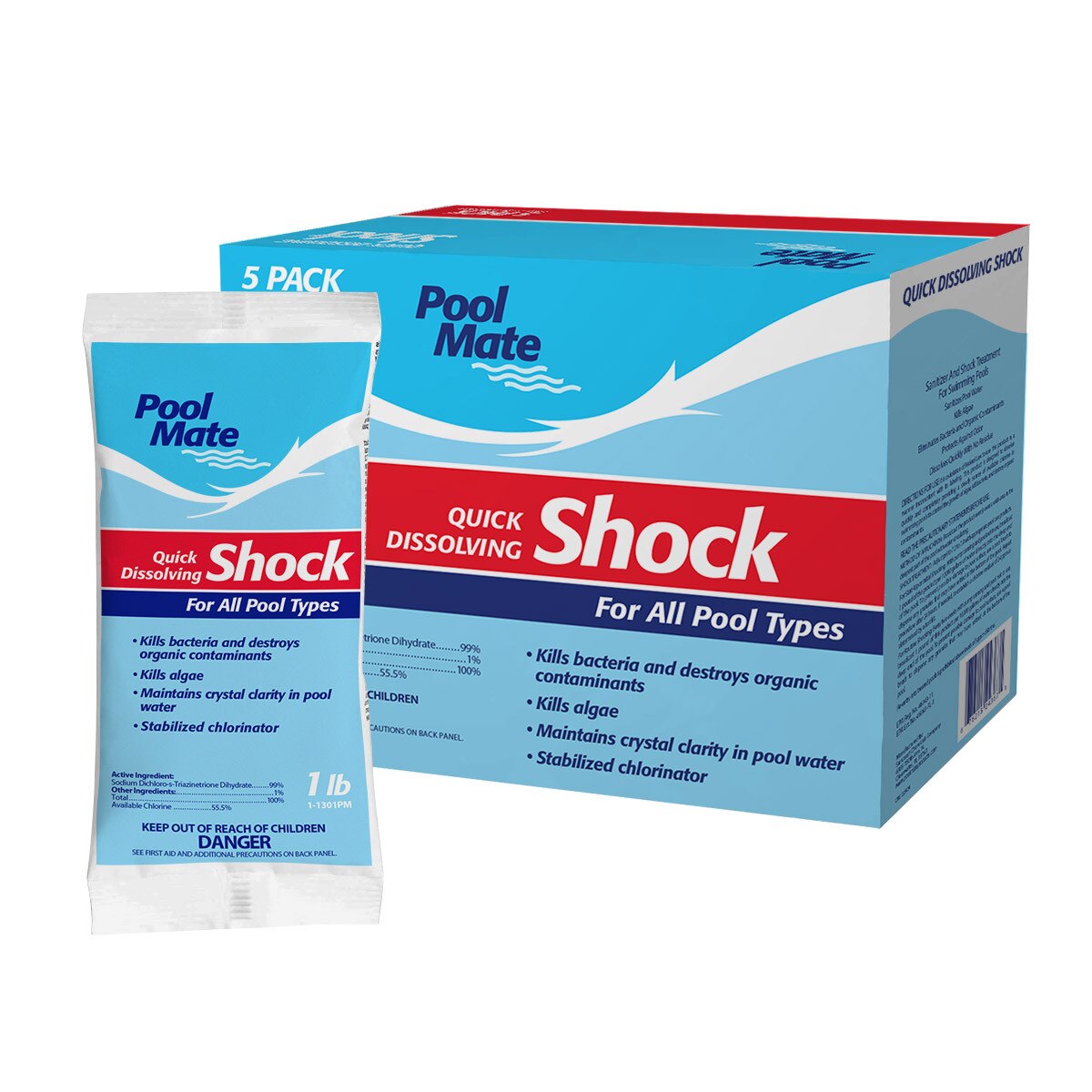 Quick Dissolving Shock - 5 x 1 Lb Bags | Splash Super Center