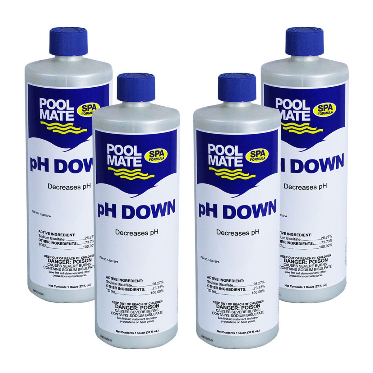 Pool Mate pH Down - 4 Quarts | Spa pH Control | Splash Super Center