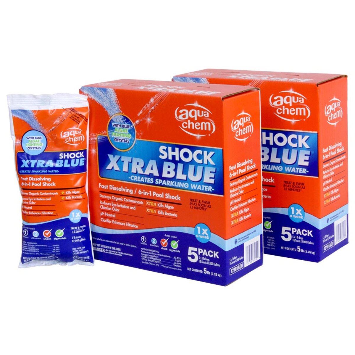 Xtra Blue Shock - 10 x 1 Lb Bags | Pool Shock | Splash Super Center