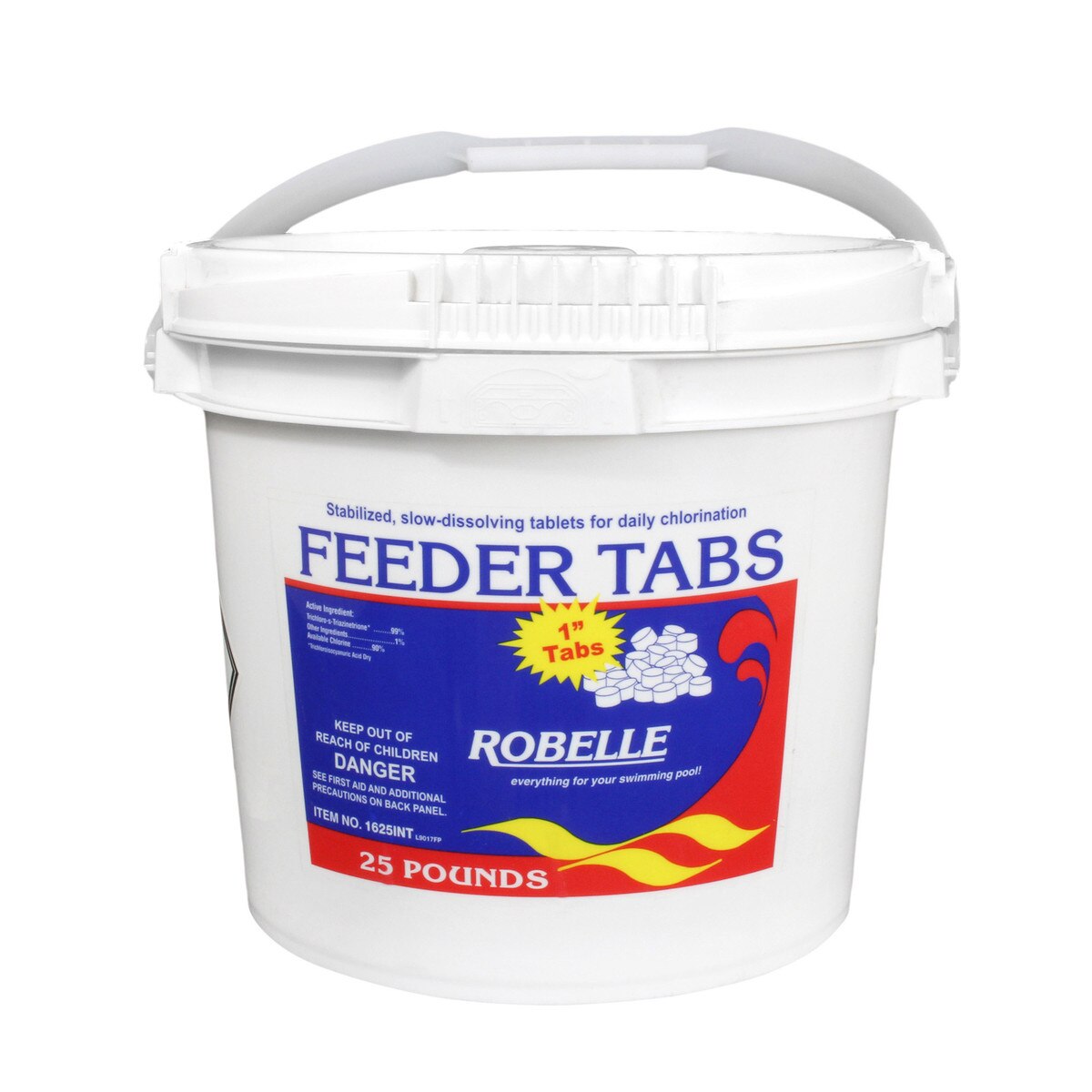 Robelle 1" Feeder Tabs - 25 Lbs | Pool Chemicals | Pool Supplies
