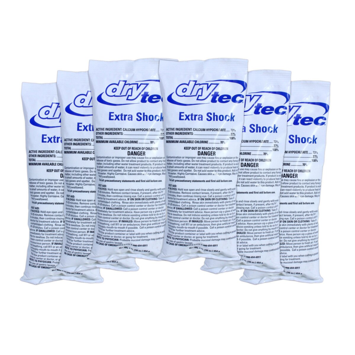 Extra Shock 6 x 1 Lb Bags | Pool Shock | Splash Super Center