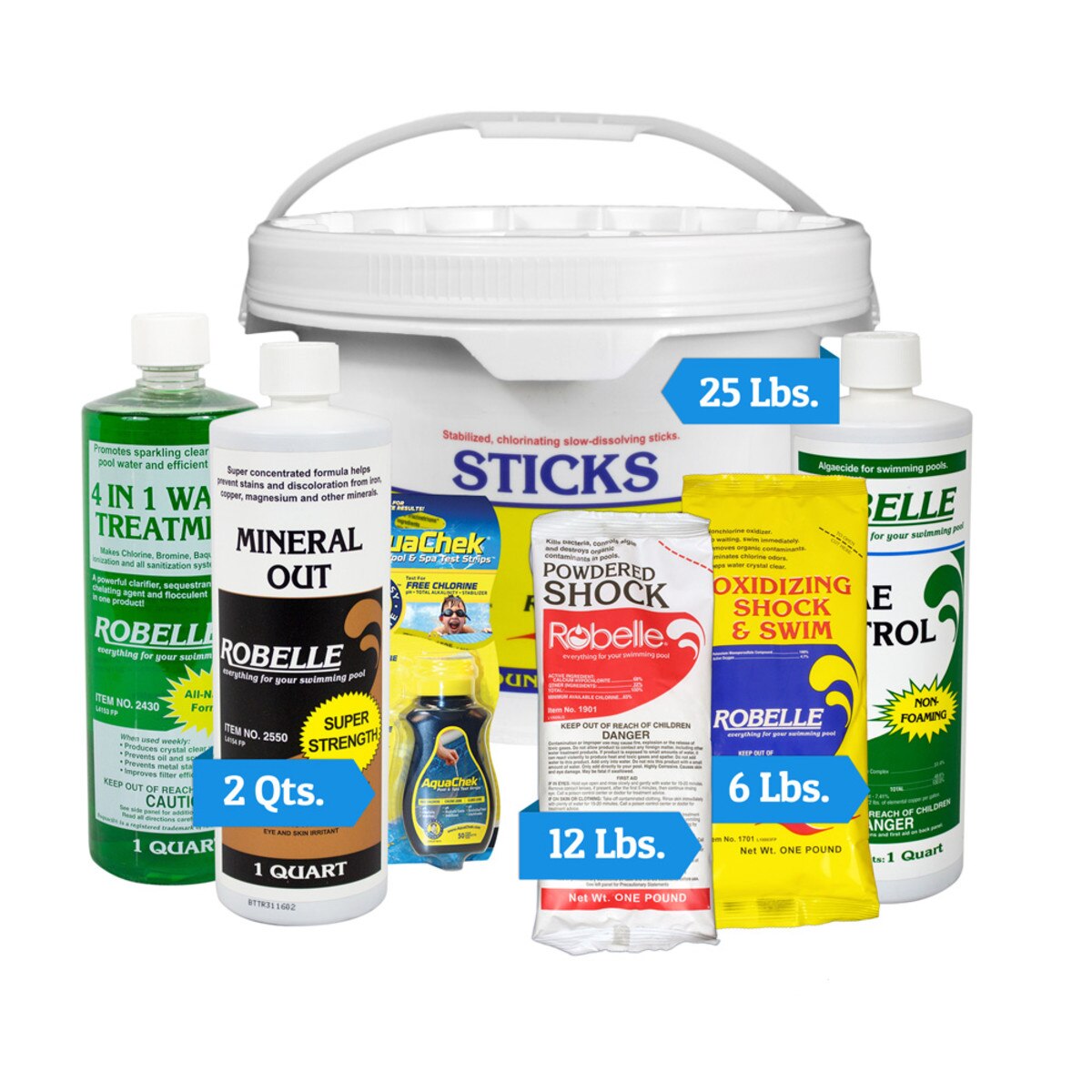 Chemical Kit with 25 Lbs Chlorine Sticks | Splash Super Center