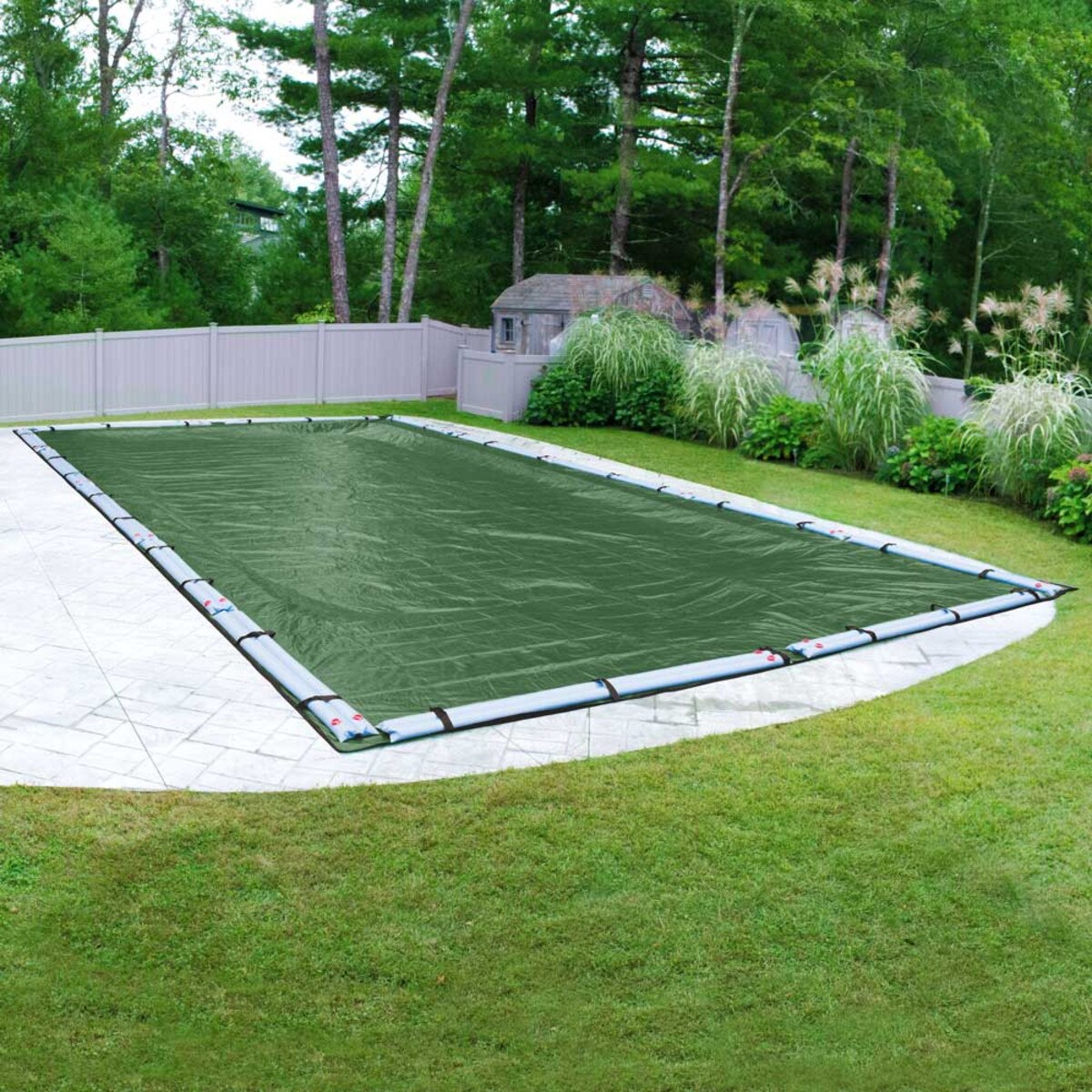 18' x 36' Rectangle Pro-Select Green Pool Cover | Splash Super Center