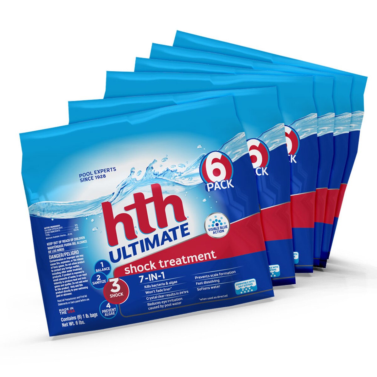 Hth Ultimate 7-In-1 Shock - 36 X 1 Lb Bags | Splash Super Center